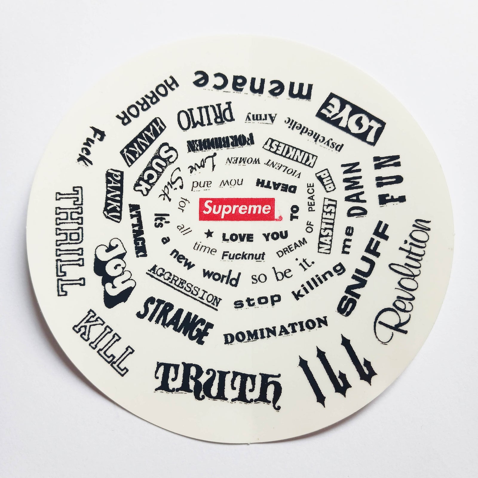 Official Supreme Skate Stickers